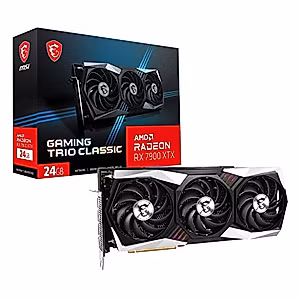MSI Gaming Radeon RX 7900 XTX Gaming Trio Classic 24G 384-Bit HDMI/DP Torx Fan 4 AMD RDNA 3 Graphics Card (RX 7900 XTX Gaming Trio Classic 24G)