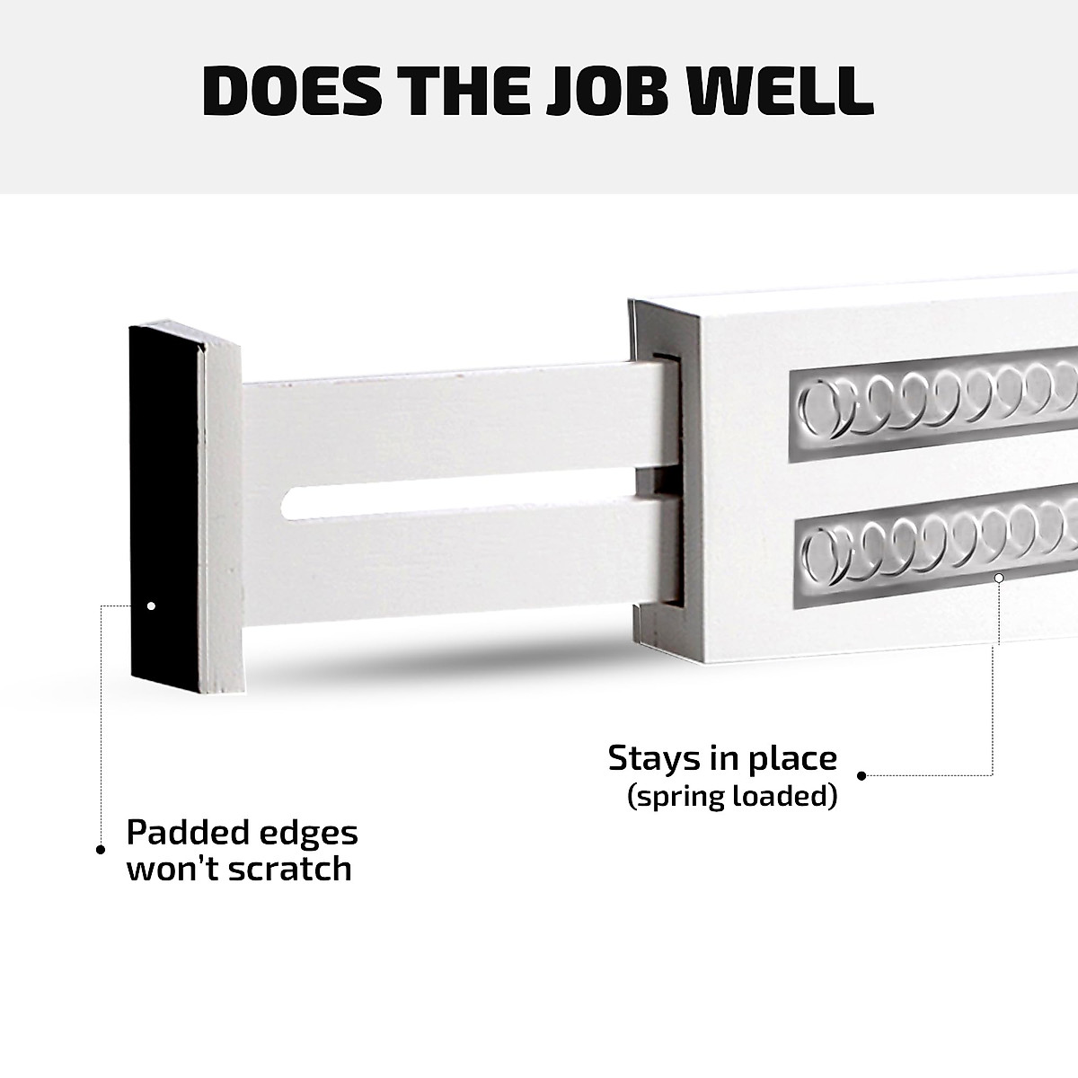 4 Pack Drawer Dividers Bamboo 2.6" High, 16-22" Adjustable Drawer Organizers for Clothes, Expandable Dresser Separators in Bedroom/Bathroom/Kitchen/Office Organization and Storage (White)