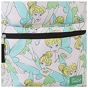 Disney Tinker Bell Allover Backpack - Tinker Bell Fairy Backpack - Officially Licenced Disney School Bookbag (White)