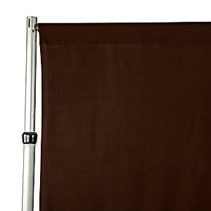 CVL Spandex 4-Way Stretch Photo Backdrop Drape Curtain w/4" Rod Pockets Stretchable&Lightweight 14Ft X 60"(1 Panel Only) Chocolate for Wedding, Trade Show, Party, Gift Opening Stage Backdrop Décor