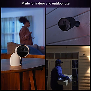 Philips Hue Secure Desktop Wired Smart Home Security Camera, Black - 1 Pack - 1080P HD Video - Night Vision - Motion Detection - Two-Way Talk - Indoor/Outdoor - Weatherproof - Works with Hue App