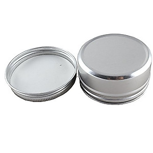 CTKcom 6-Packs 3 oz Screw Top Metal Tins Aluminum Tin Cans Gram Jar,90ml Empty Slip Slide Round Containers For Lip Balm,Salve,Crafts,Cosmetic,Candles,Storage Kit(90g)