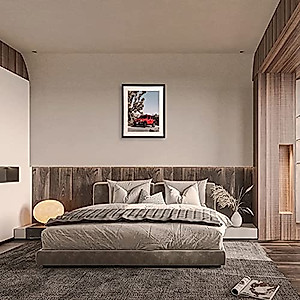 skyDrama Solid Wood 20x24 Picture Frame Black, Display 16x20 Photo without Mat or 20x24 Poster with Mat, Light Weight High Transparent Wooden 20by24 Frame for Wall - 20"x24"/Black/1Pack