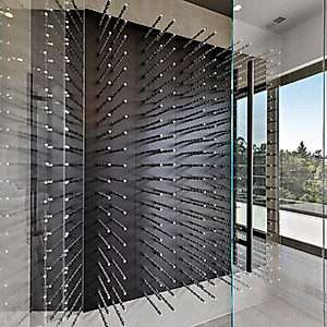 Fusion Wine Wall Label-Out (3 Foot, Single Deep) (Black Acrylic) (Matte Black Peg)