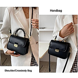 VODIU Small Shoulder Bags For Women Handbag Tote With Top-Handle Small Black Purse Crossbody Bag