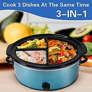 Silicone Slow Cooker Divider Liner fit CrockPot 6QT 7QT, Reusable & Leakproof Divider Insert, Dishwasher Safe Cooking Liners for Crock Pot 6 Quart / 7 Quart, BPA Free,Black