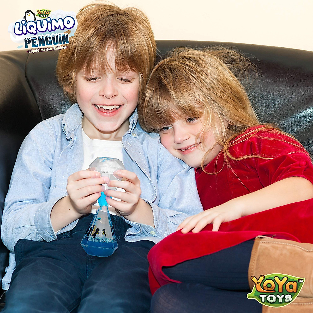 YoYa Toys Liquimo Penguin - Liquid Motion Bubbler for Kids and Adults - Penguin Theme - Satisfying Toys for Stress and Anxiety Relief - Fidget Toy Can Be Used as a Colorful Kitchen Timer