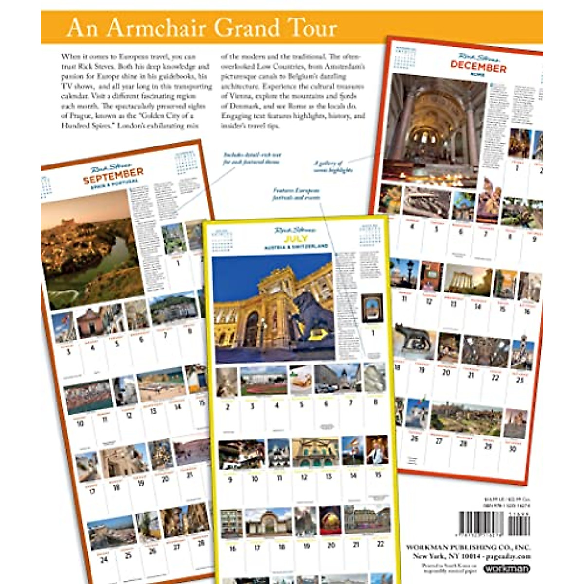 Rick Steves’ Europe Picture-A-Day Wall Calendar 2023: 12 Months to Rediscover Europe in 2023