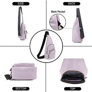 Emperia Small Sling Bag Fanny Packs Crossbody Bags Travel Backpack Chest Bag Gifts for Women Men Lilac