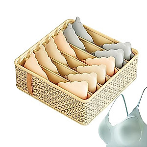 HABURN Underwear Drawer Organizer, Underwear Drawer Organizer and Closet Dividers, Clothing Storage Organizers Box, Drawer Organizer, Storage Box for Clothes, Socks, Underwear, Ties, Panties
