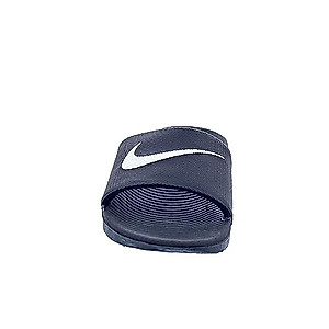 Nike Girls Kawa Slide (GS/PS) Athletic Sandal, Black/White, 5 Little Kid