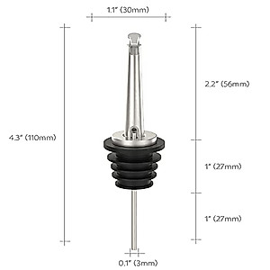 4 Pcs Oil Spout Liquor Pourers Bottle Spout Speed Pourer Olive Oil and Vinegar Stopper Spout for About 3/4" Bottle Mouth, with Flip Top