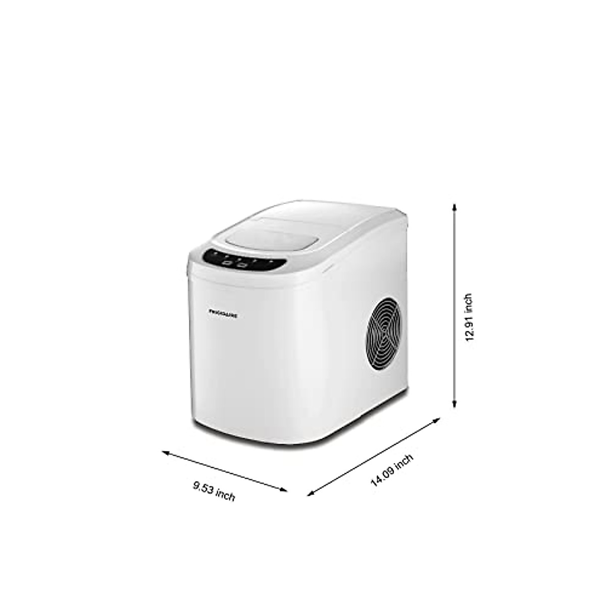 Frigidaire EFIC102-WHITE Portable Compact Maker, Counter Top Ice Making Machine, White, 26lb per Day