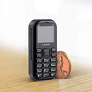 zanco Tiny t2 World's Smallest 3G WCDMA Mobile Phone,Smallest Mini Phone Small Phone Travelling Phone,Pocket Cell Phone