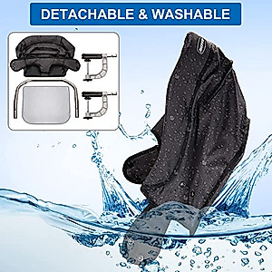 Hook On High Chair, Jozzve Baby High Chair, Portable High Chair for Travel, Foldable Fast Table Chair with Storage Bag, Baby Feeding Seat Clip On High Chair for Home and Travel (Black)