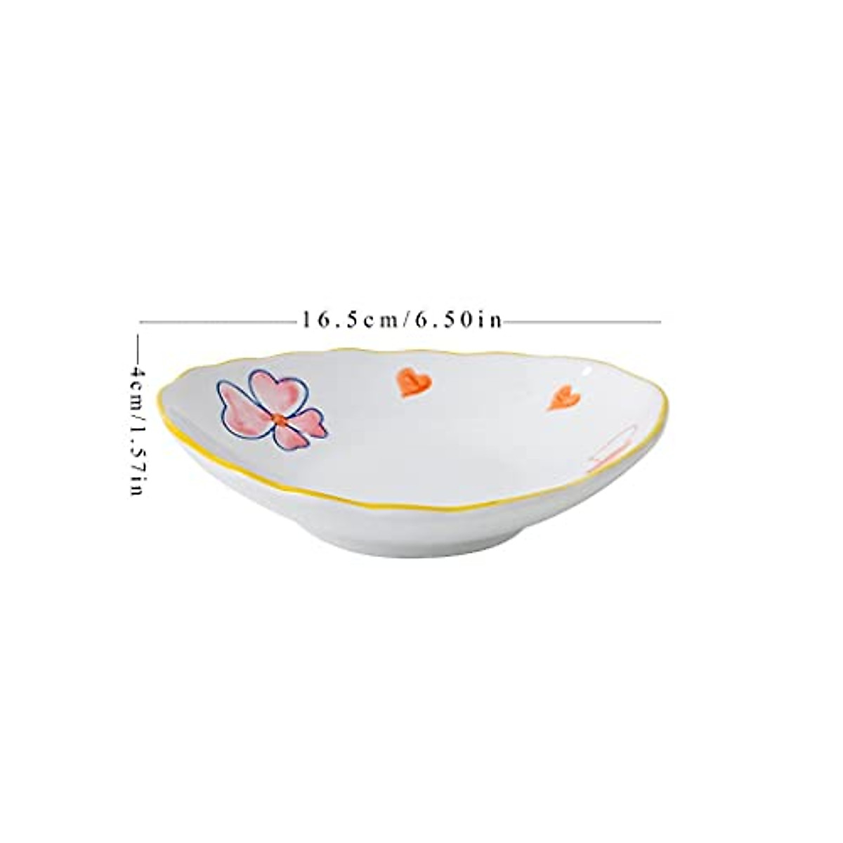 WAOCEO Appetizer Bowls 6 inch Ceramic Dessert Dishes Sauce Dish Soy Sauce Dipping Plates Snack Appetizer Side Dishes Serving Dish Japanese Style Dinnerware Set Salad Bowls (Color : D)