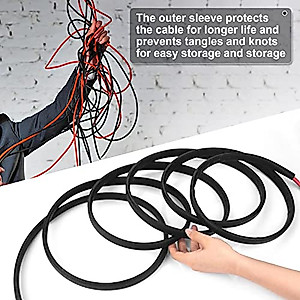 Geosiry 8 Gauge Battery Cable, 8 AWG Battery Cable Connect Battery and Charge Controller for RV Truck Motorcycle Marine Automotive Solar Panel (8AWG 16FT)