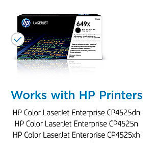 Original HP 649X Black High-yield Toner Cartridge | Works with HP Color LaserJet Enterprise CP4525 Series | CE260X