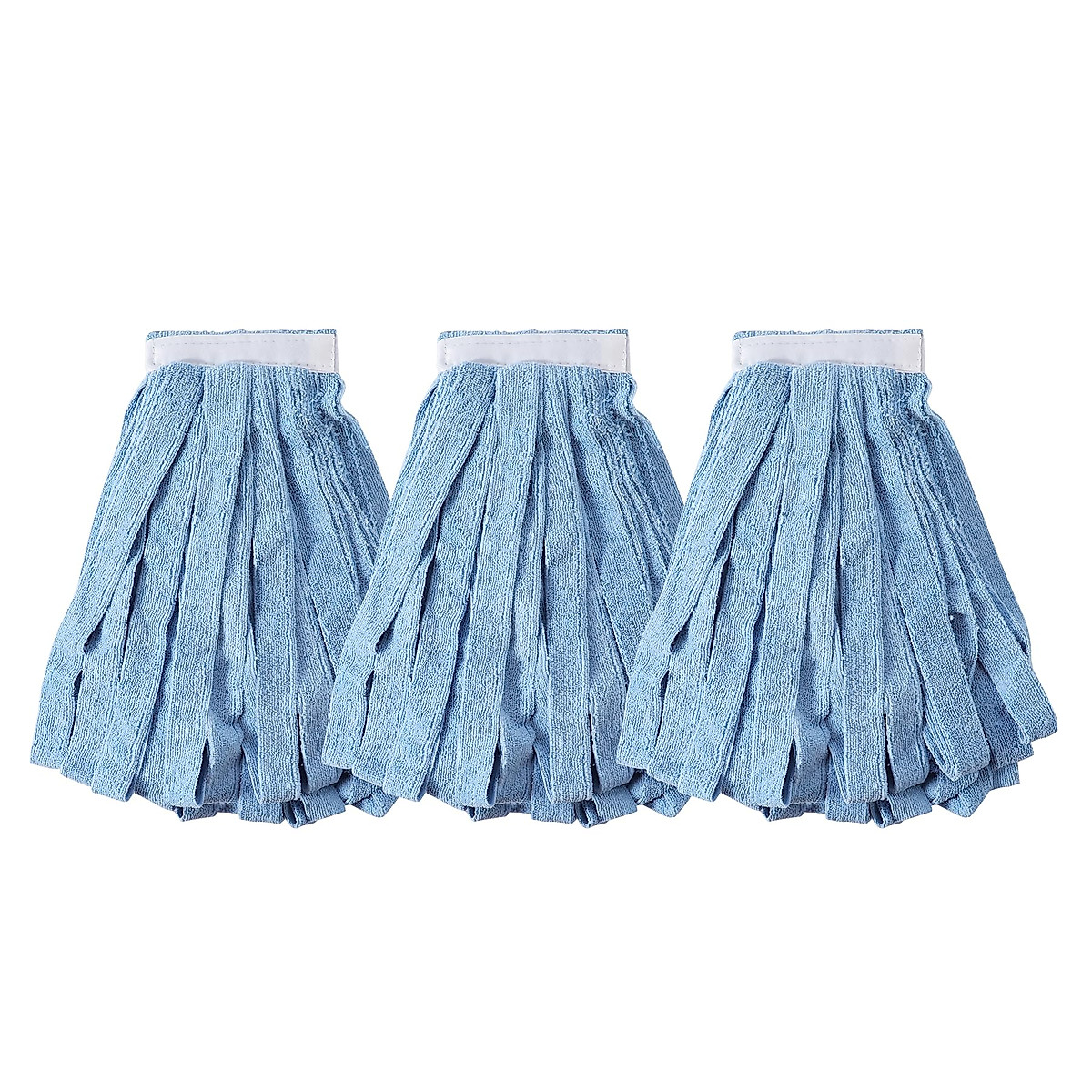 Yocada Looped-End Microfiber Cloth Mop Replacement Head Refill Heavy Duty Microfiber Commercial Industrial Grade Floor Cleaning 3PCS