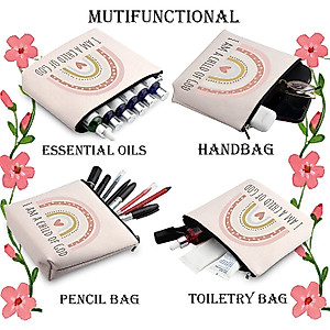 WCGXKO Religious Cosmetic Case 'I am a Child of God' for First Communion, Baptism Gifts, Travel, Organizer