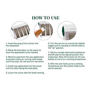 Clean + Easy Waxing Spa Warmer For Wax Cartridges, Hair Removal Treatment Tool For Facial And Full Body Waxing, (120V) Warmer Unit Only