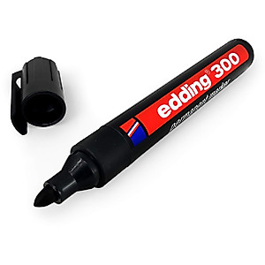 Edding 300 Permanent Marker Pen – 1.5 – 3mm Bullet Tip – Black – Pack of 6