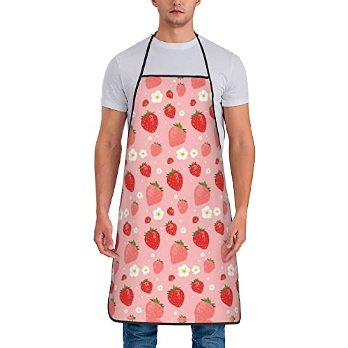 Strawberry Daydream Aprons For Women Men Waterproof Bib Apron Chef Aprons For Kitchen Cooking Baking Bbq Gardening
