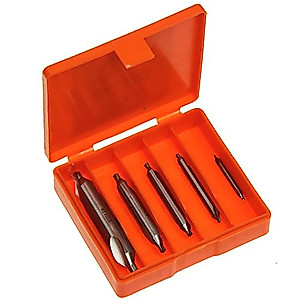 Anytime Tools 5 Center Drill Countersink Lathe Bit Mill Tooling Set