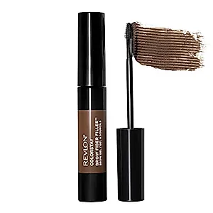 Revlon ColorStay Brow Fiber Filler, Longwearing & Volumizing Waterproof Eyebrow Gel, 303 Medium Brown, 0.23 fl. oz.