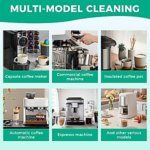 ROOAUG 120 Tabs Coffee Maker Cleaner,Espresso Machine Cleaning Tablets Compatible for all Coffee Machine Models-Cleaning Tablets for Coffee Machine