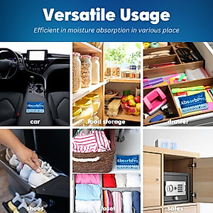 Absorb Pro Rechargeable Dehumidifier Bag 3-Pack - 100g Reusable Moisture Absorbers - Silica Gel Packets for Bins, Totes, Gun Safe, Food Storage, Clothes, Cars, and Boats