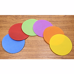 PENTA ANGEL Spot Markers 24Pcs Round Floor Spots Carpet Mark Circles Sitting Dots for Teachers Classroom Preschool Kindergarten Elementary for Training and Drills, 4 Inch