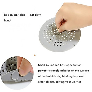 Generic Silicone Drain Hair Catcher, Silicone Hair Stopper Shower Drain Covers, Durable Kitchen Sink Drain Strainer for Bathtub Kitchen Sink and Washbasin Pack of 3, Blue+pink+green