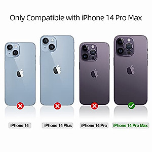 K TOMOTO Compatible with iPhone 14 Pro Max Case for Women, [Drop Protection] [Anti-Fingerprint] [Anti-Scratch] Shockproof Soft-Touch Silicone Phone Case for iPhone 14 Pro Max 6.7", Hot Pink