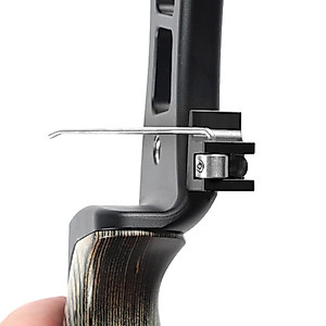 Tbest Arrow Rest for Recurve Bow,Threaded Arrow Rest Recurve Bow,Professional Aluminum Archery Recurve Bow Magnetic Arrow Rest for Right Hand(Black)