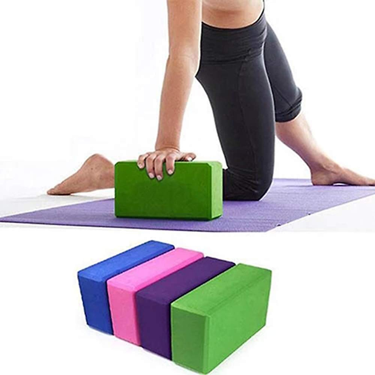 4 Pcs High Density EVA Foam Bricks Yoga Foam Exercise Blocks (4 Pcs)