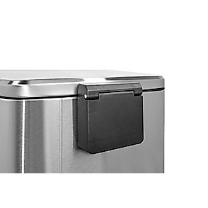 Innovaze 8 Gal./30 Liter and 1.3 Gal./5 Liter Rectangular Stainless Steel Step-on Trash Can Set for Kitchen and Bathroom