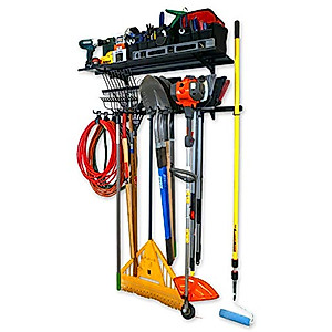 StoreYourBoard Tool Pro Essential Garage Rack, Equipment Organizer, Wall Mount Hanger With Overhead Shelf