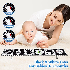 Baby Toys 0-6 Months,My First Black and White High Contrast Soft Cloth Book for babies 6-12 months Can Be Bitten and Tear Not Rotten Paper Toys for Early Education Tummy Time Newborn Infant Boys Girls