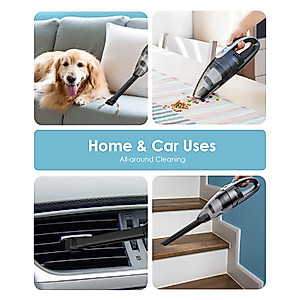 Oraimo Handheld Vacuum, Ultra Lightweight Hand Held Vacuuming Cordless, Hand Vacuum Cordless Rechargeable, 3.5H Fast-Charge for Home Kitchen Car Corner Upholstery Pet Hair Dust Gravel Crumbs Cleaning