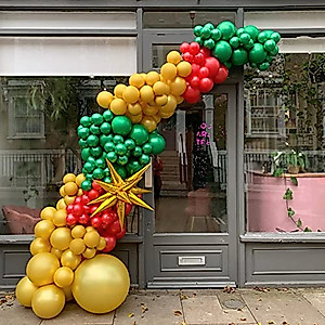 12 Point Star Balloons- 50pcs Gold Explosion Star Foil Balloons, 3D Starburst Cone Mylar Balloons for Halloween Christmas Birthday Party Baby Shower Wedding Photo Booth Backdrop