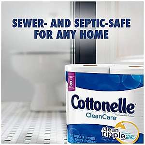 Cottonelle Clean Care Double Roll Toilet Paper,12 rolls, 190 Count