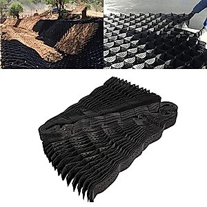 Tongmo Geogrid Gravel Grid 9x17 ft, 2 Inch Thick Geocell Ground Grid, Expansion& Foldable Gravel Stabilizer Grid, Gravel Ground Grid for Slope, Subgrade Work, Driveways, Parking Areas.