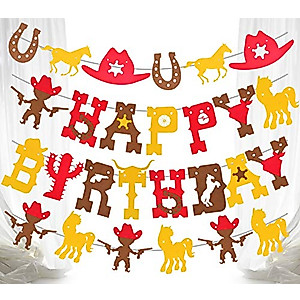 Cowboy Theme Birthday Party Supplies for Boys Banners, Cowboy Birthday Decorations, Pink Cowboy Party Supplies, Cowboy Theme Birthday Banners, Cowboy Birthday Party Supplies Favors, Boots Horses Horse