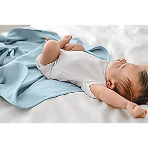 The Ollie Swaddle - Helps to Reduce The Moro (Startle) Reflex - Made from a Custom Designed Moisture-Wicking Material (Sky)