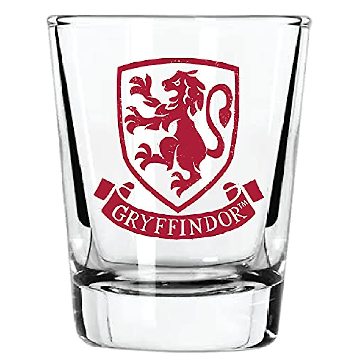 Harry Potter Shot Glass Set - 2 oz. Capacity - Set of 4 Glasses - Gryffindor, Slytherin, Hufflepuff, Ravenclaw