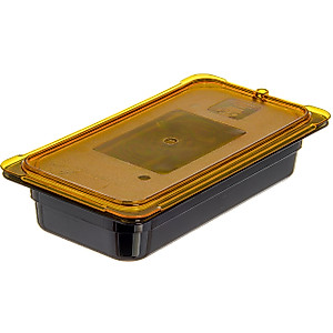 Carlisle FoodService Products Storplus High Heat Food Pan Steam Table Pan, Chafing Pan for Catering, Buffets, Restaurants, High Heat Plastic, 1/3 Size 2.5 Inches Deep, Black, (Pack of 6)