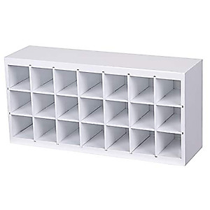 ArtBin 6828AG Paint Storage Tray, Art & Craft Supply Storage, Super Satchel System Accessory, Wall Mountable 21 Compartment Paint Organizer, White