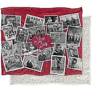 I Love Lucy Blanket, 50"x60", Time After Time Silky Touch Sherpa Back Super Soft Throw Blanket