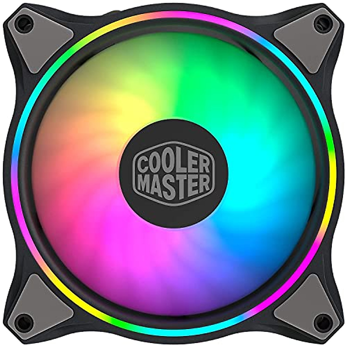 Cooler Master MasterFan MF140 Halo Duo-Ring Addressable RGB Lighting 140mm Fan, Absorbing Rubber Pads, PWM Static Pressure for 5V 3-Pin ARGB,NOT Work with 4-pin RGB or RGB+12V (Gen-2 MF140 Halo)